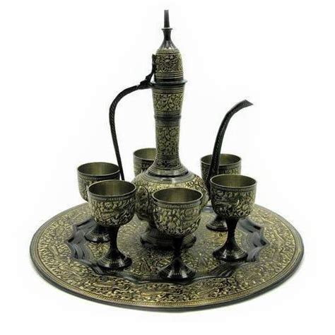 Metal Brass Wine Set Brass Goblet Set At Rs Set Connaught Place Delhi ID