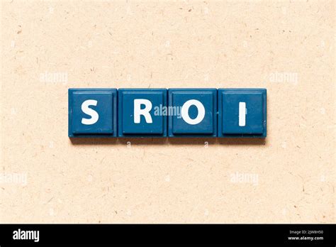 Tile Letter In English Word SROI Abbreviation Of Social Return On