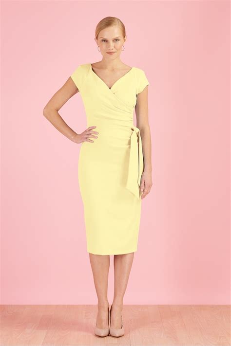 Dresses Hourglass Faux Wrap Pencil Dress