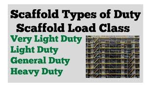 Scaffold Load Class Scaffold Types Of Duty Very Light Doovi