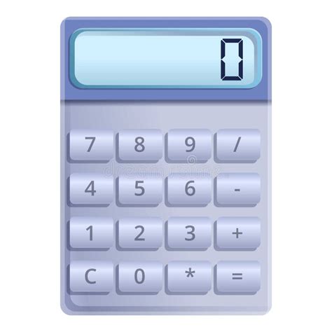 Big Button Calculator Icon Cartoon Style Stock Vector Illustration Of Design Calculate