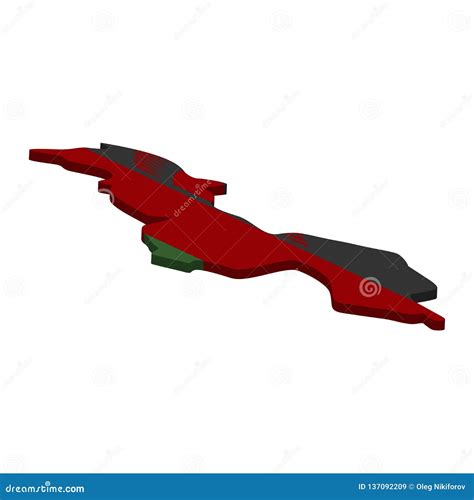 Map Of Malawi 3d Flag Stock Illustration Illustration Of Country
