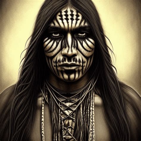 Lipan Apache Man With Bear Claws · Creative Fabrica