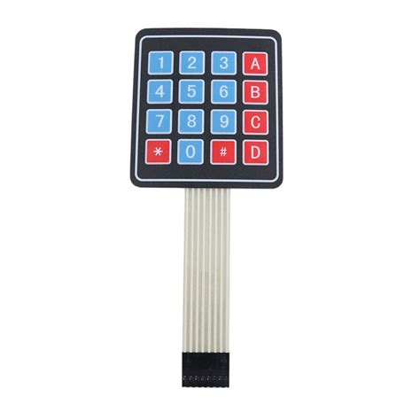 Buy 4×4 Matrix Keyboard16 Key Membrane Switch Keypad For Arduino Alphanumeric Online At Best