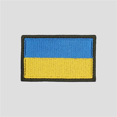 Ukrainian Flag Embroidered Patch Saint Javelin