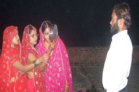 Husband A Wives Three U Celebrated Karva Chauth Photos Went Viral On
