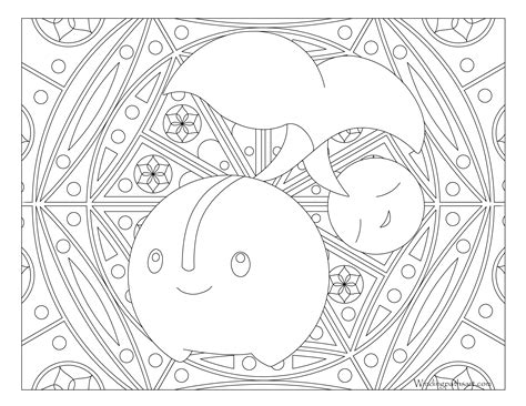 420 Cherubi Pokemon Coloring Page ·