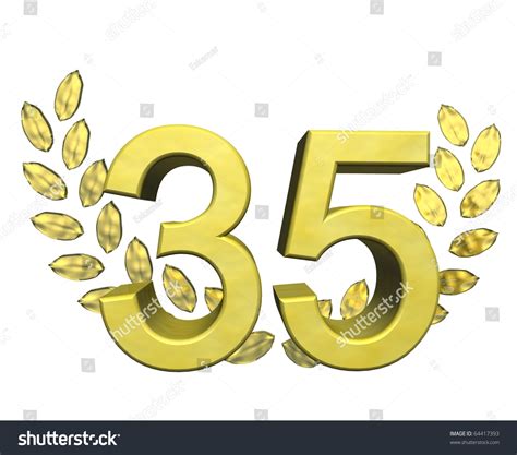 Golden Number With Laurel Wreath Stock Photo Shutterstock