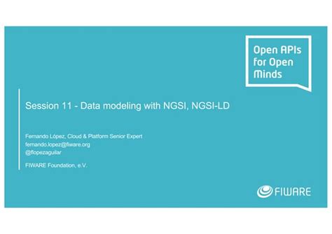 Data Modeling With Ngsi Ngsi Ld Ppt