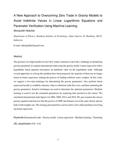 pdf a new approach to overcoming zero trade in gravity models to