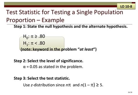 LECTURE ONE SAMPLE T TEST Ppt