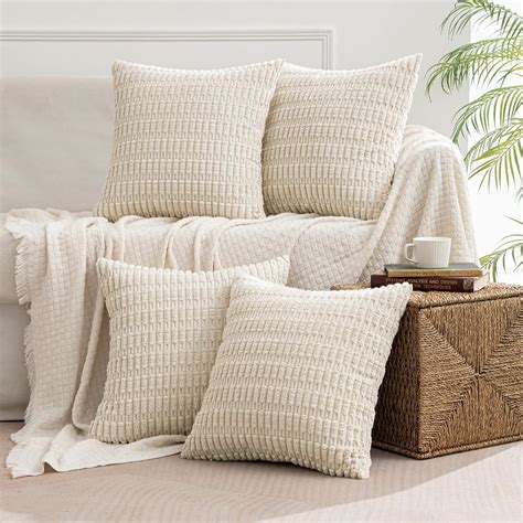 Miulee Pack Of 4 Boho Throw Pillow Covers Bundle Soft