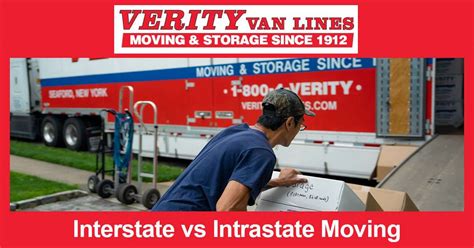 Interstate Vs Intrastate Moving Verity Van Lines