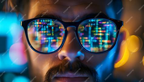 Premium Photo Digital Technology Computer Programming Code Reflecting