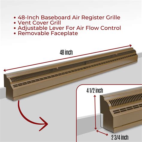 Metal Baseboard Diffusers Blulu 2 Pcs Baseboard Register Duct Opening