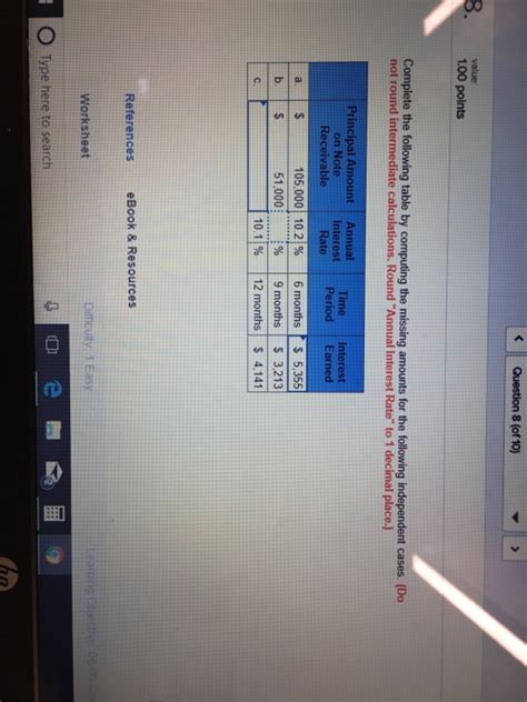 Solved Of Value Points Complete The Following Chegg Com