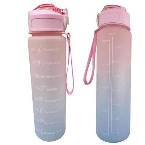 Garrafa Horario Motivacional Frase Treino Academia Esporte Agua Hidrataçao Squeeze Bolsa