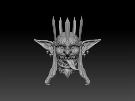 Goblin Lord Head Screaming Bifco Exclusive Blueinfernofigures