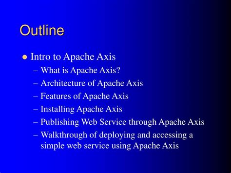 PPT Intro To Apache Axis PowerPoint Presentation Free Download ID