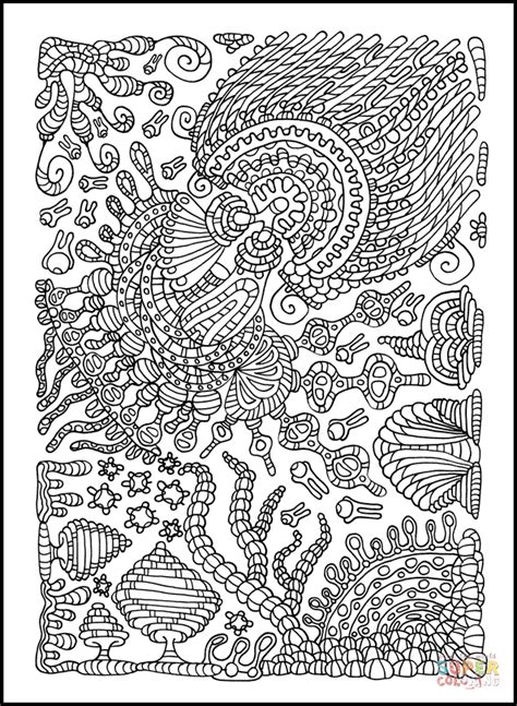 Psychedelic Pattern Coloring Page Free Printable Coloring Pages