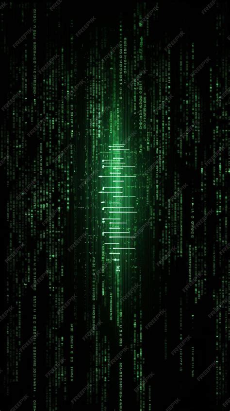Premium Ai Image A Green Digital Background With The Number Of Binary Code
