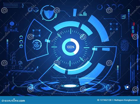 Abstract Technology Ui Futuristic Concept Hud Interface Hologram Stock