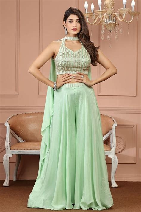 Fascinating Green Colored Designer Suit