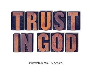 Words Trust God Concept Theme Written Stock Photo Shutterstock