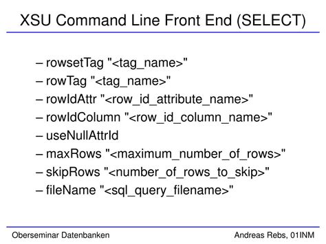 ppt entwicklung von xml anwendungen mit oracle xsu powerpoint