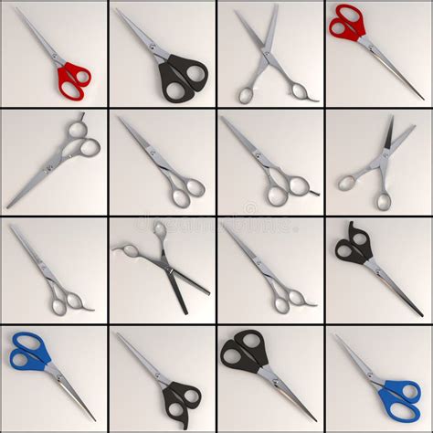 Scissors Set 16 Stock Illustration Illustration Of Hand 29447237