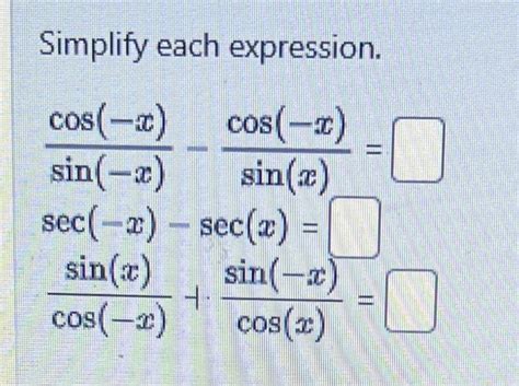 Solved Simplify Each Expression