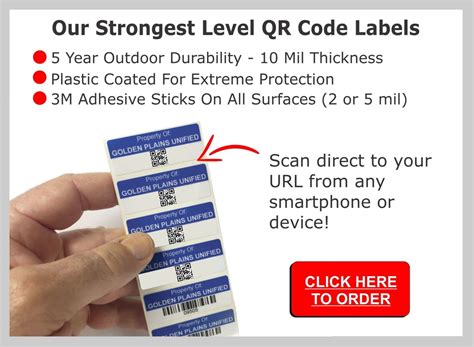 Create QR Code Labels Strong Asset Tags