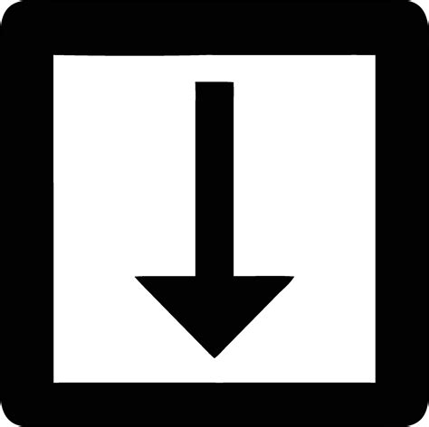 An Arrow Pointing Down In A Square Box 49215127 Vector Art At Vecteezy