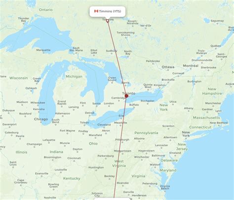 All Flight Routes From Timmins To Charlotte Yts To Clt Flight Routes