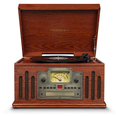 Crosley Cr704b Pa Musician 3 Speed Turntable With Radio Cdcassette