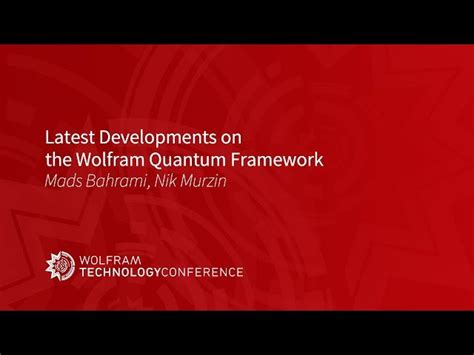 Free Video Latest Developments In The Wolfram Quantum Framework Quantum Computing And
