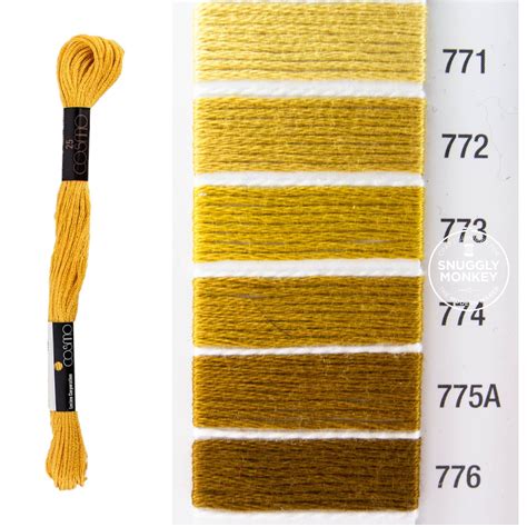 Cosmo Embroidery Floss Gold No 771 776 Embroidery Floss Floss