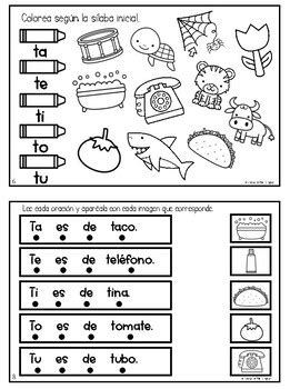 Librito de Sílabas con Tt by La Maestra Pati Bilingue TPT