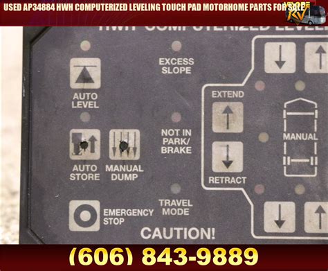 RV Components USED AP34884 HWH COMPUTERIZED LEVELING TOUCH PAD MOTORHOME PARTS FOR SALE Leveling