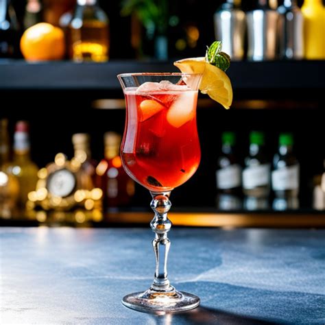 Fruity Fusion Delightful Vodka Drink With Fruity Syrup And Fresh Lemon