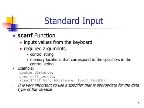 ppt c standard input and output printf and scanf powerpoint