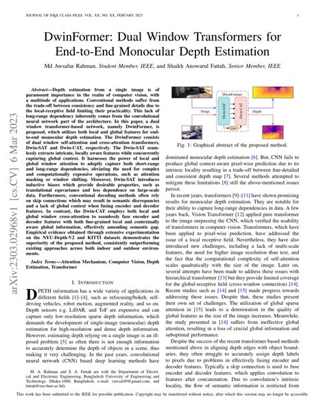Pdf Dwinformer Dual Window Transformers For End To End Monocular Depth Estimation
