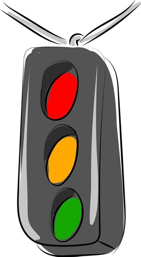 Traffic Light Illustration Vector On White Background 13724122