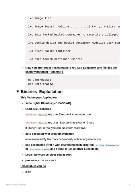 Linux Privilege Escalation PDF