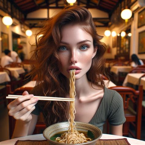 Scarlett Johansson Enjoys Noodles In Singapore Ai Art Generator