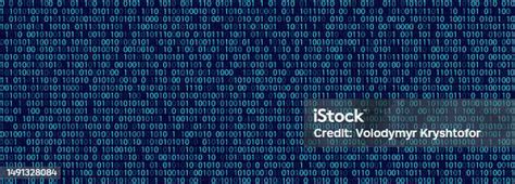 binary computer code blue matrix of zeros and ones abstract digital
