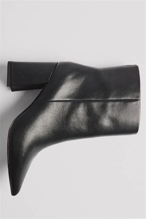 Ankle Leather Boots Black Na Kd