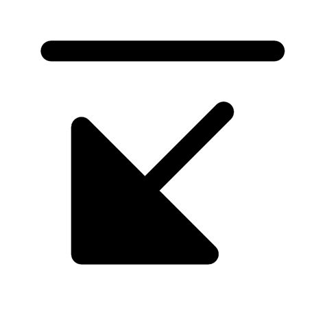 Arrow Line Down Left Fill Vector SVG Icon SVG Repo