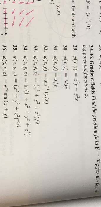 Solved 29 36 Gradient Fields Find The Gradientfield F