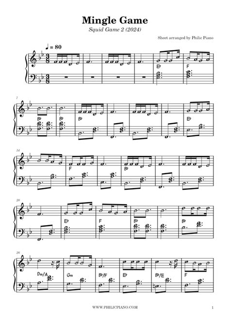 Mingle Game Song Download Piano Notessheetsmidi